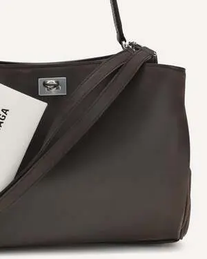 Balenciaga Small Rodeo Shoulder Bag With Top Handle And Turn Lock Closure - Brown
