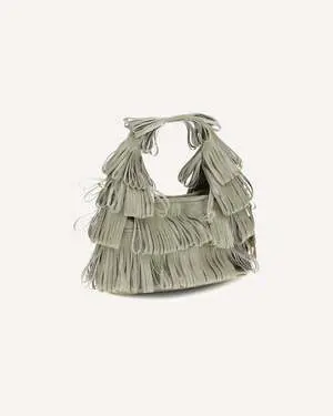 LA MILANESA Capucine Fringed Handbag