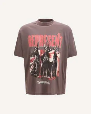 REPRESENT Printed Cotton T-shirt - Black