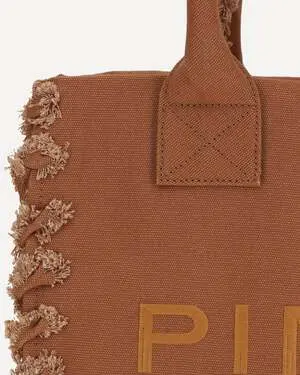 Pinko Canvas Tote Bag - Brown