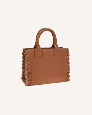Pinko Canvas Tote Bag - Brown