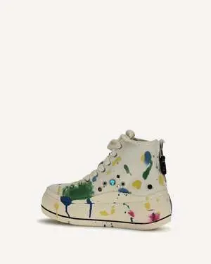 R13 High Top Platform Sneakers - Multicolour