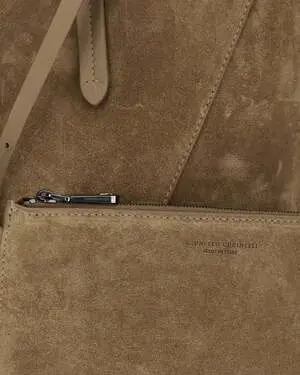 Brunello Cucinelli Suede Bc Tote Bag