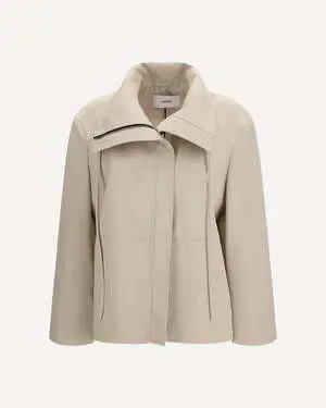 LARDINI High-collar Zip-up Jacket