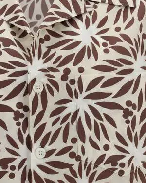 Prada Printed Cotton Bowling Shirt - Brown