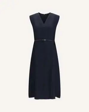Belted V-Neck Dresses