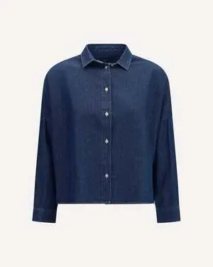 DEPERLU Cotton And Linen Blend Shirt - Blue