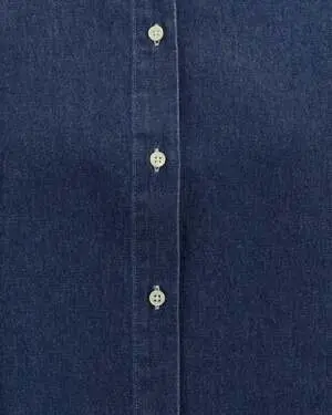 DEPERLU Cotton And Linen Blend Shirt - Blue