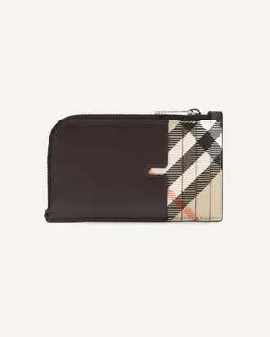 Burberry Check Zipped Card Holder