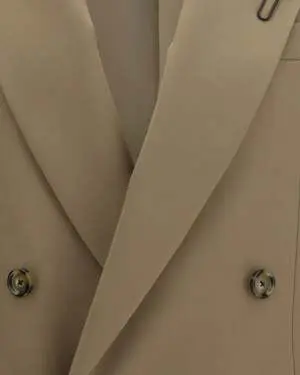 LARDINI Double-breasted Stretch Wool Blend Blazer