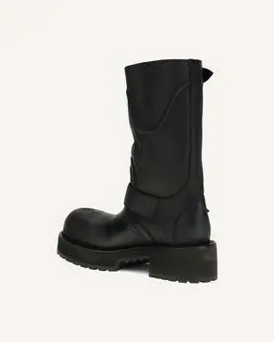 Balenciaga Venom Boots With Belt Detailing And Embossed Logo