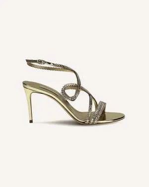 Casadei Julia Josephine Embellished Stiletto Sandals - Gold