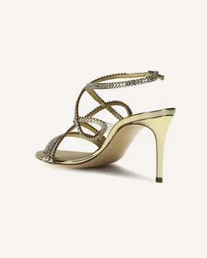 Casadei Julia Josephine Embellished Stiletto Sandals - Gold
