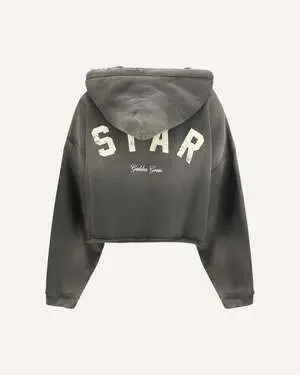 GOLDEN GOOSE Cropped Hoodie With Logo Detail