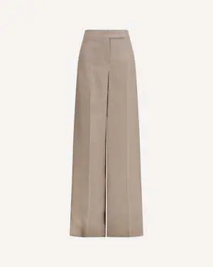 Max Mara Rasoio Silk Wide-leg Trousers - Beige
