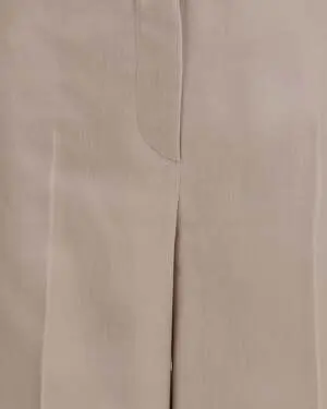 Max Mara Rasoio Silk Wide-leg Trousers - Beige