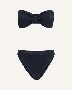 Hunza G Jean Strapless Bandeau Bikini - Black