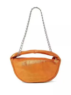 By Far Metallic Leather Shoulder Bag - Orange