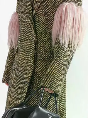 Prada Double-breasted Shearling Coat