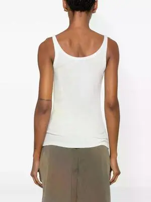 Sandro Lace-trimmed Ribbed Knit V-neck Tank Top - Neutrals