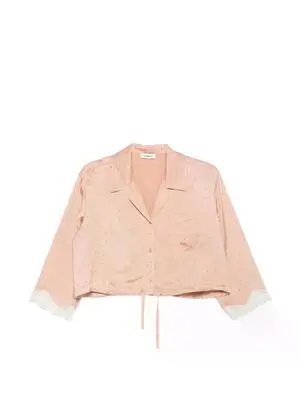 Sandro Rhinestone-embellished Cropped Shirt - Neutrals