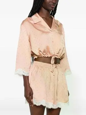 Sandro Rhinestone-embellished Cropped Shirt
