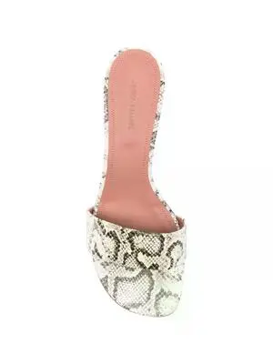 Amina Muaddi Andreea Snake-print Sandals