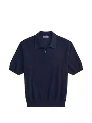 Ralph Lauren Purple Label Tuck-stitch Polo Shirt - Blue