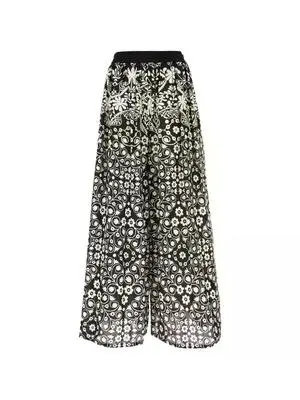 Max Mara Floral Print Palazzo Pants