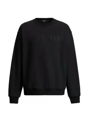 Balmain Embroidered Cotton Sweatshirt - Black