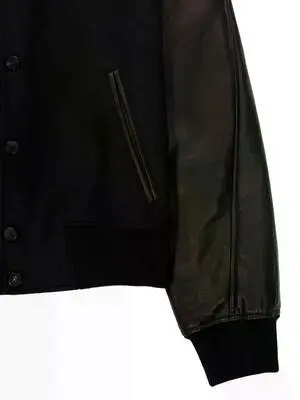 Givenchy Leather-sleeved Wool Bomber Jacket