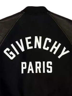 Givenchy Leather-sleeved Wool Bomber Jacket