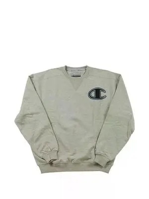 Champion Logo Patch Fleece Sweatshirt - Grey