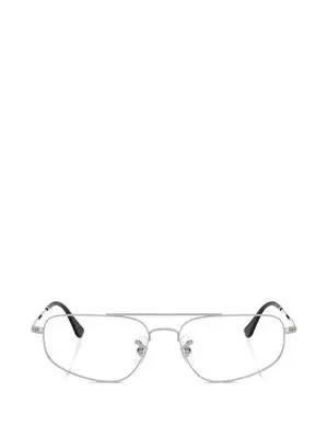 Ray-ban Double-bridge Pilot-frame Glasses - Silver