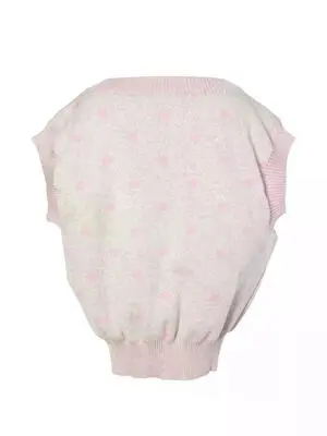 ANDREJ GRONAU Jacquard Knit Vest