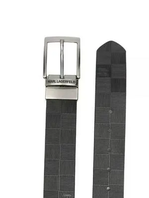 Karl Lagerfeld Check Patterned Belt