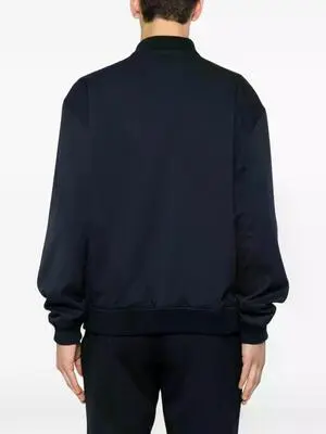 Karl Lagerfeld Ribbed-trim Zip-up Bomber Jacket