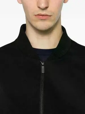 Karl Lagerfeld Ribbed-trim Zip-up Jacket