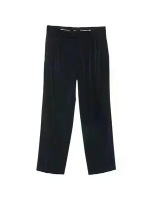 Karl Lagerfeld Smooth Pleated Wide-leg Trousers - Blue