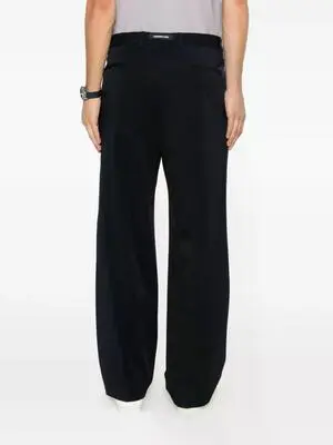 Karl Lagerfeld Smooth Pleated Wide-leg Trousers