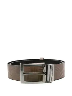 Karl Lagerfeld Check-pattern Belt - Brown