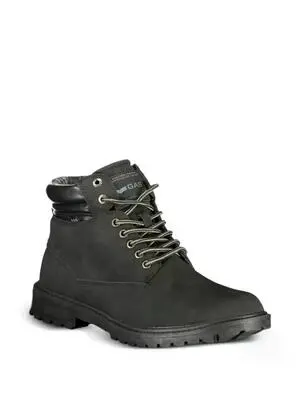 GAST Lace-up Padded-collar Ankle Boots