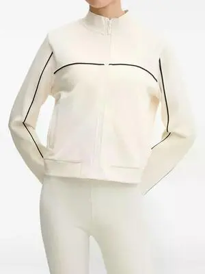 Guess Logo Embroidered Piping Sweatshirt - Neutrals