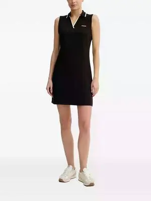Guess Logo Plaque Sleeveless Mini Dress - Black