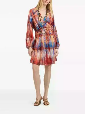 Momoni Luno Printed Silk Mini Dress