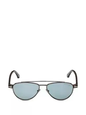 TOM FORD Double-bridge Pilot Frame Sunglasses - Brown