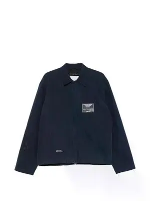 SONG FOR THE MUTE Logo Patch Zip-up Jacket - Blue
