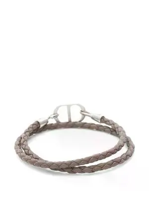 Dior Cd Icon Braided Leather Bracelet