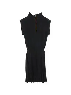 LOUIS VUITTON Pleated Knit Dress - Black
