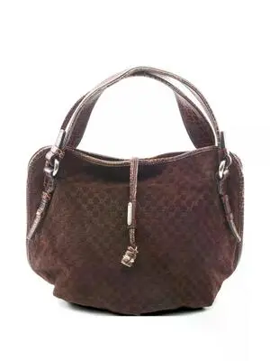 Celine 2000s Macadam Shoulder Bag - Brown